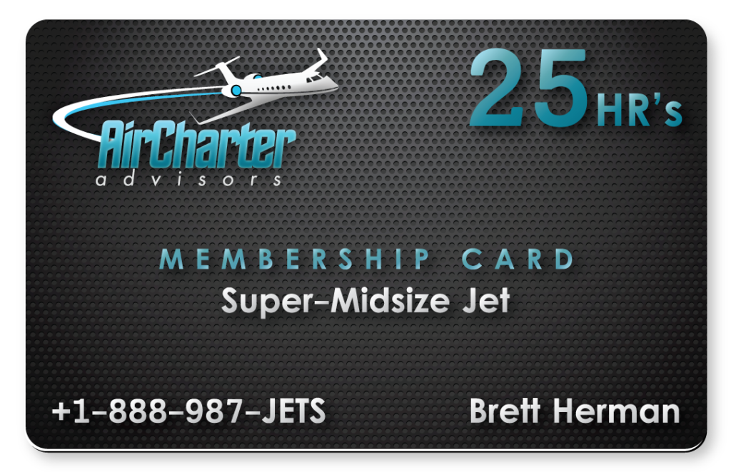 Private Jet Memberships - 25, 50, 100-Hour Jet Cards