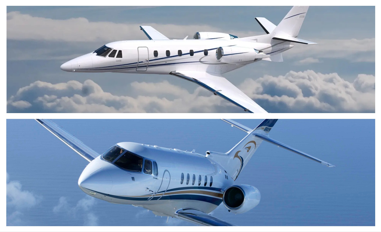 Citation Excel vs Hawker 800XP - Air Charter Advisors